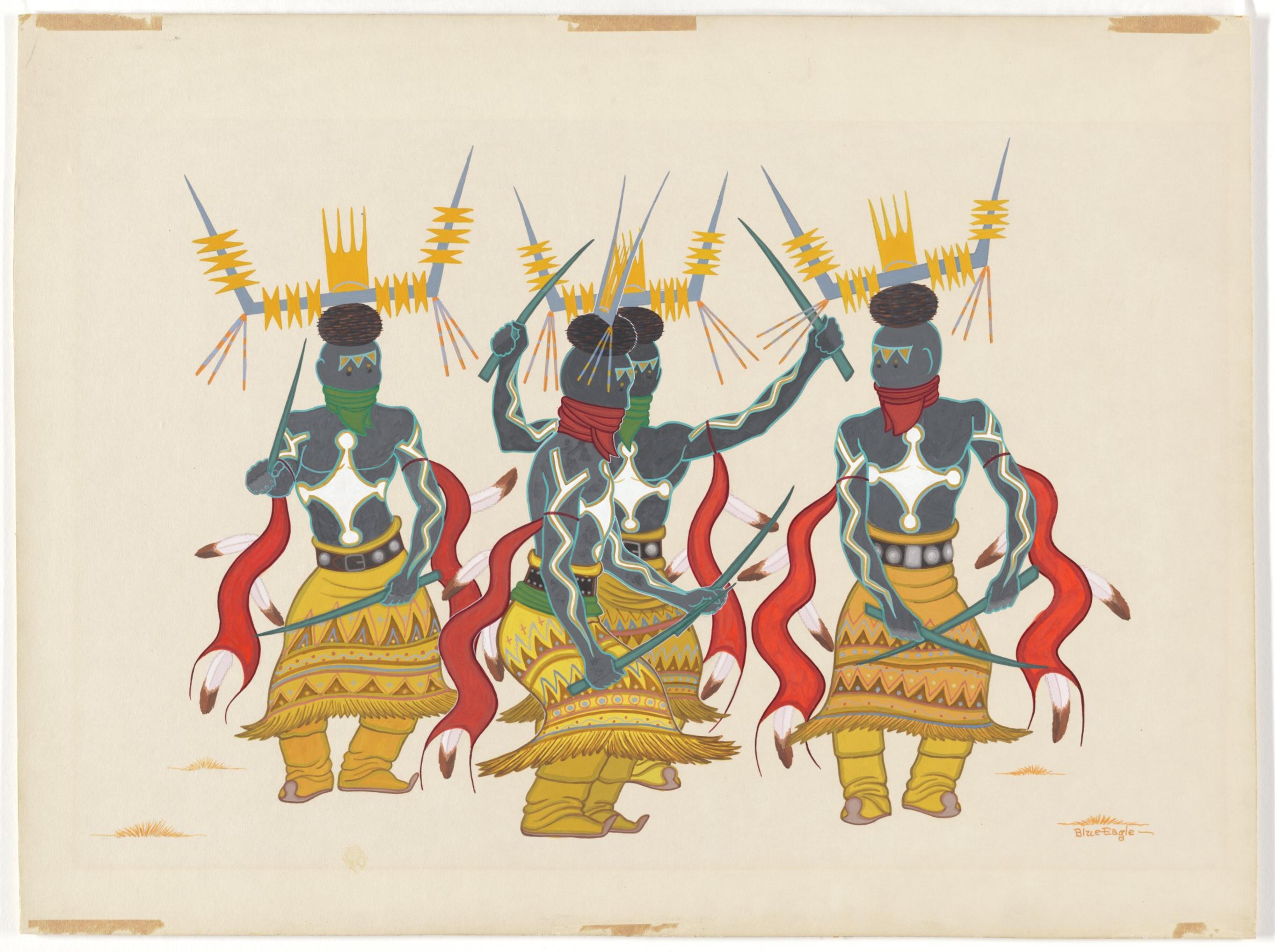 Apache Devil Dance / Acee Blue Eagle - Gilcrease Museum