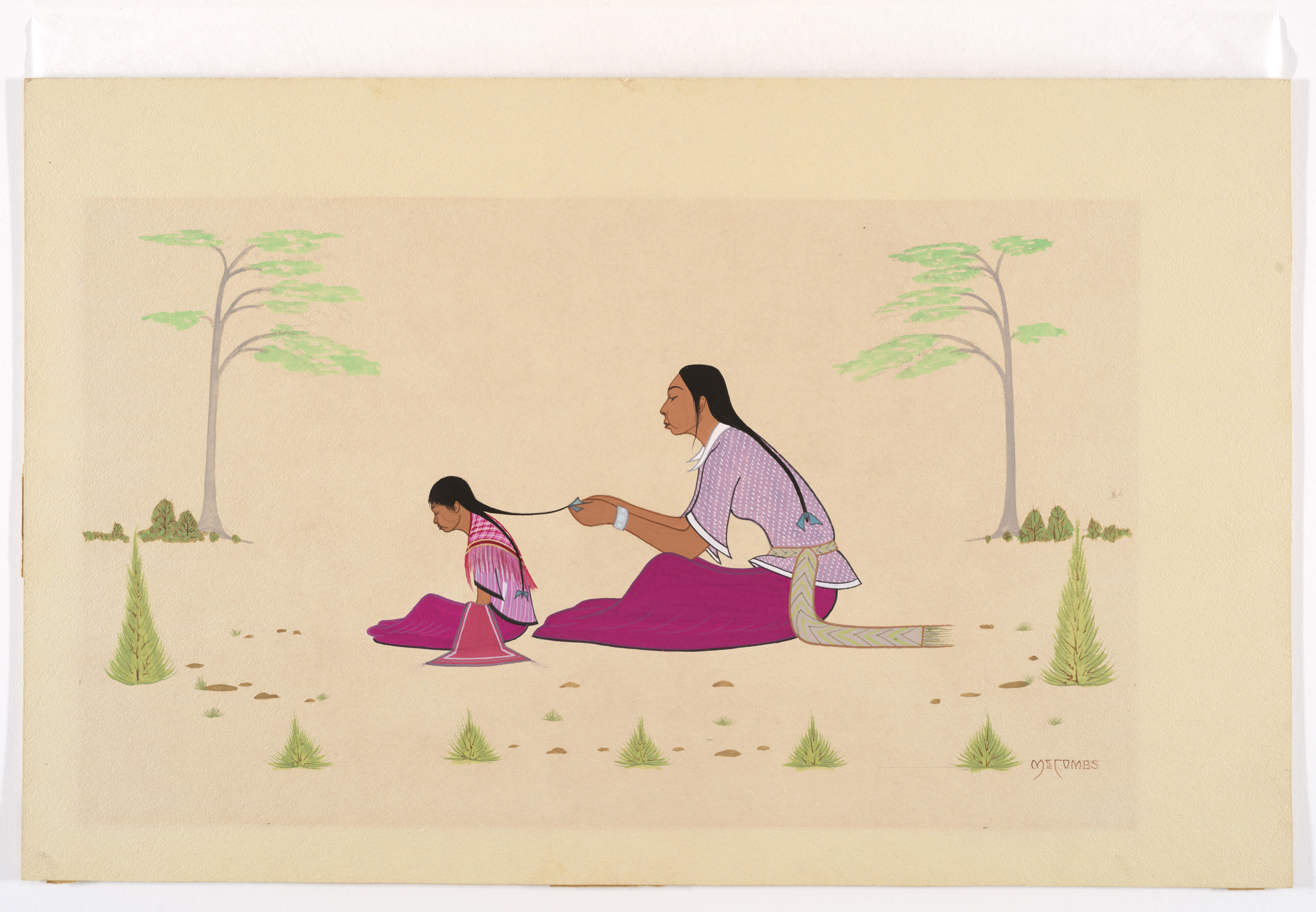 Mother and Daughter / Solomon McCombs - Gilcrease Museum