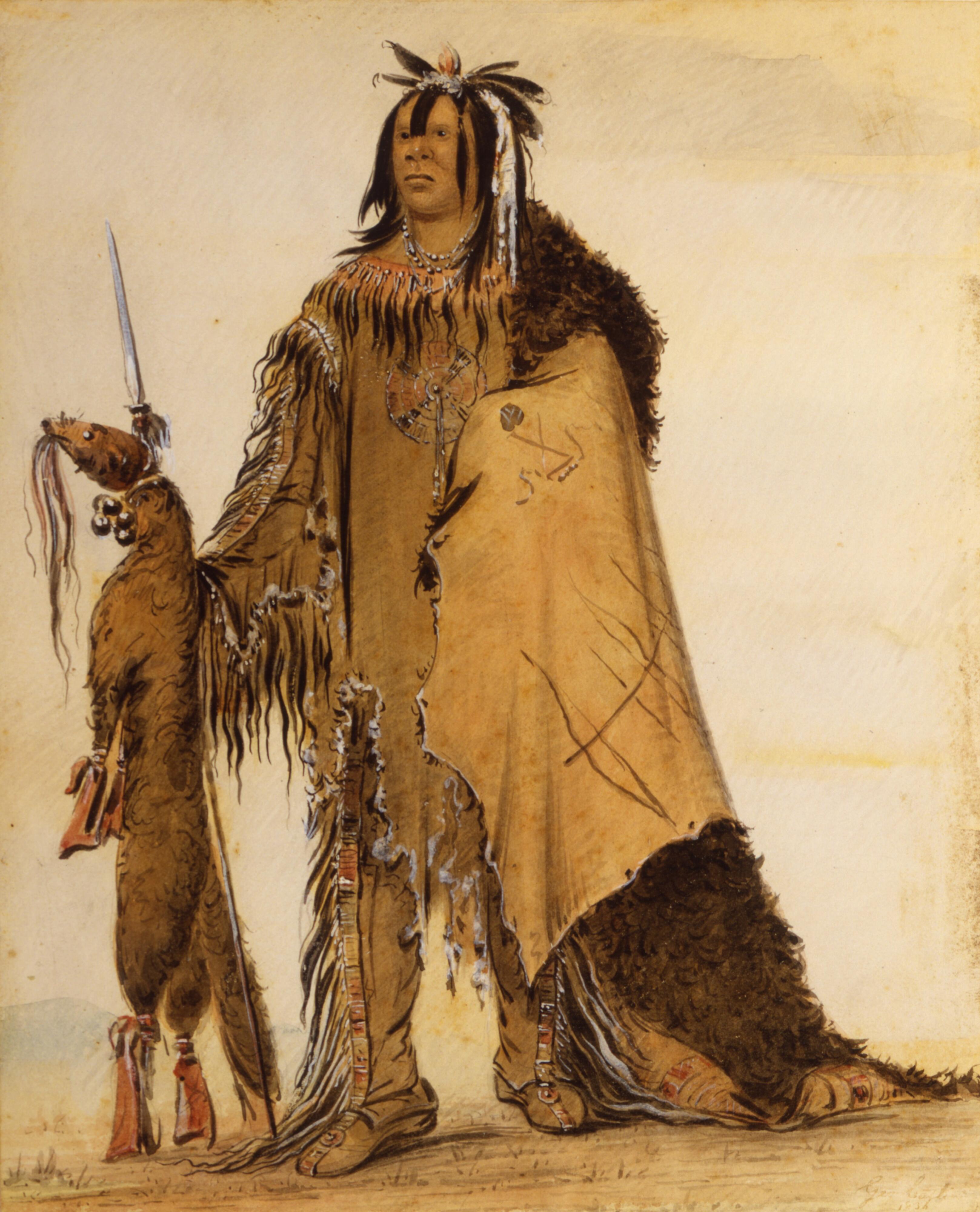 In-ne-o-cose, the Buffalo's Child / George Catlin - Gilcrease Museum