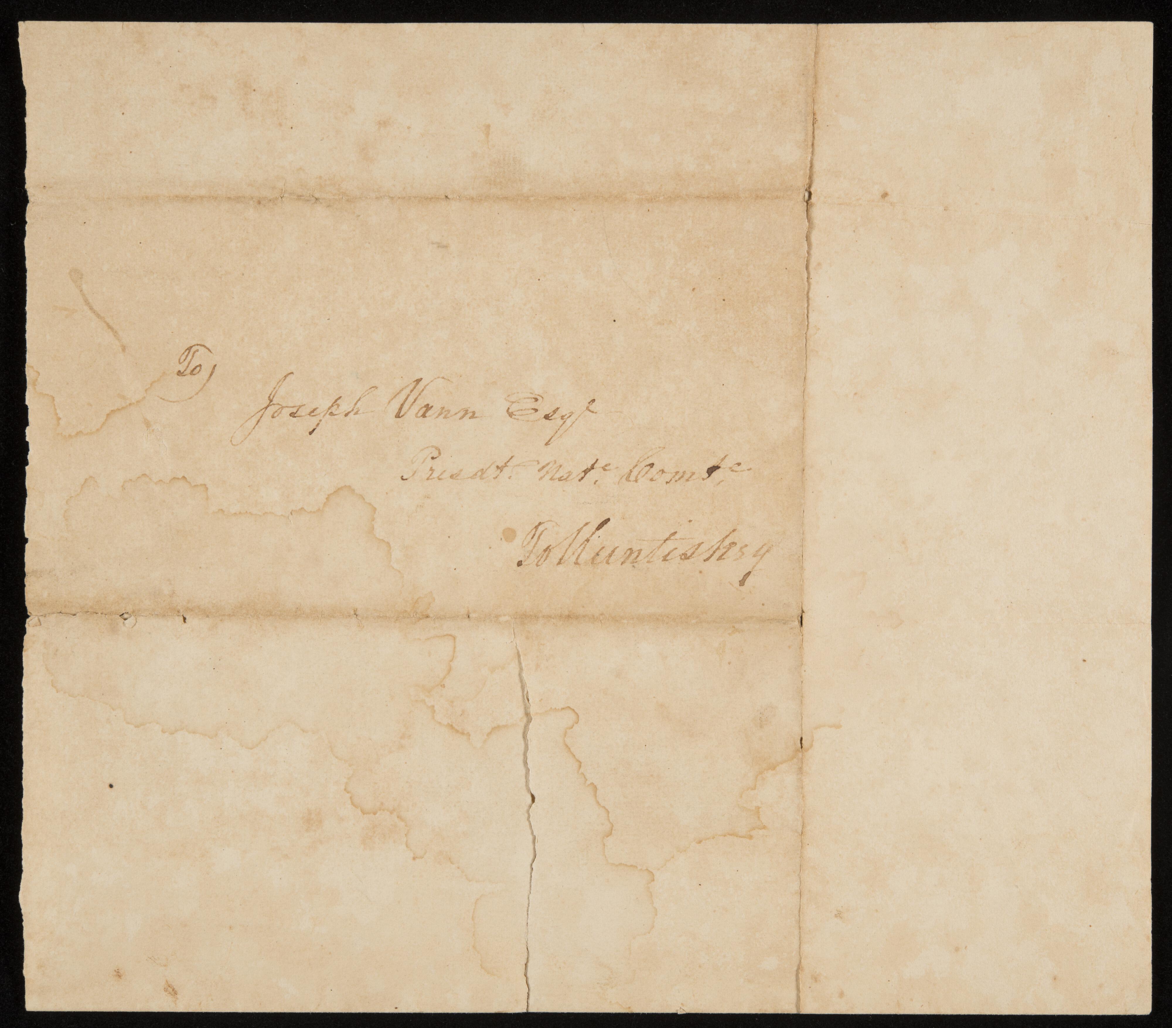 Letter from Cherokee Agent George Vashon to the President of the ...