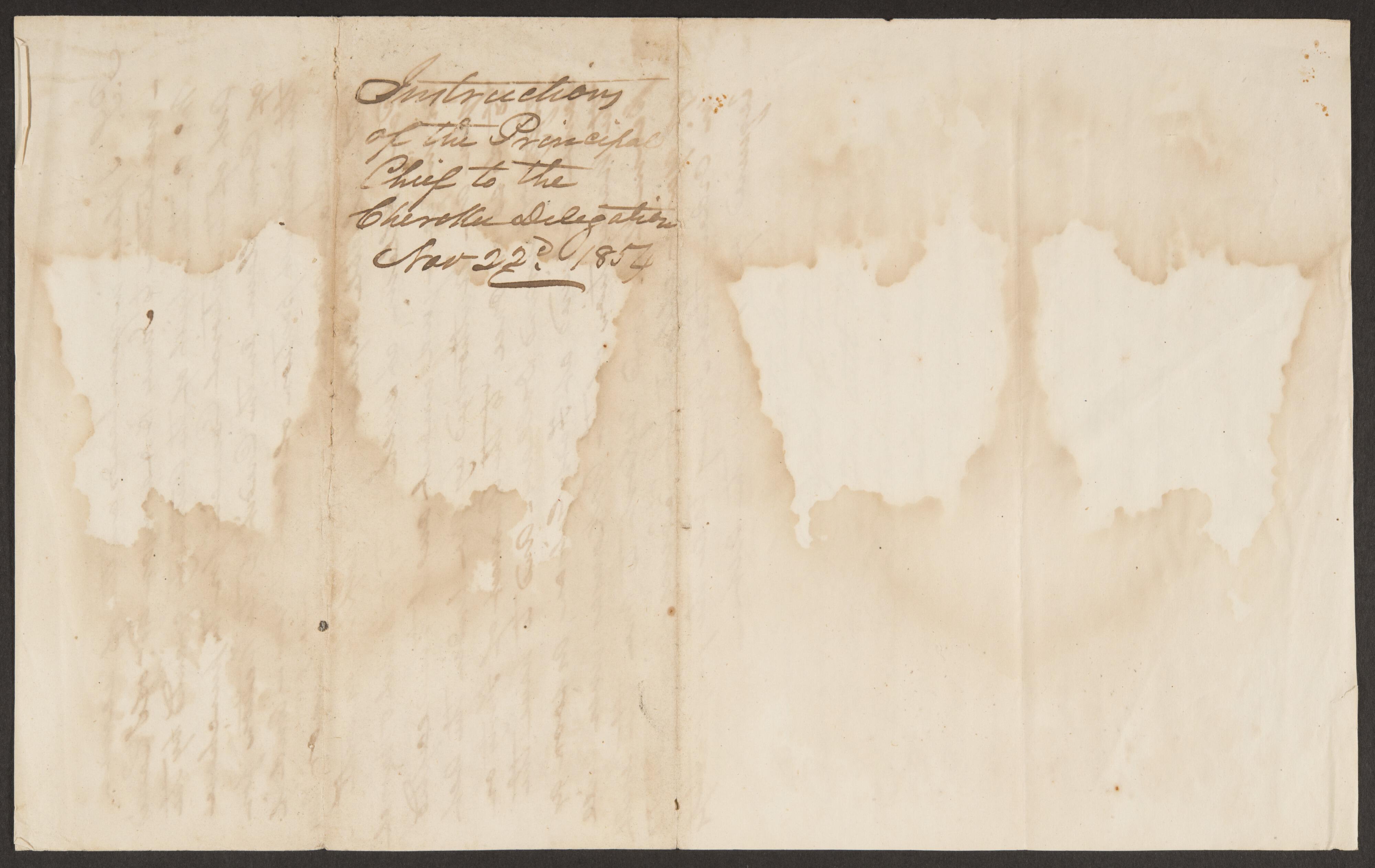 Instructions from Chief John Ross to Delegations / Chief John Ross ...