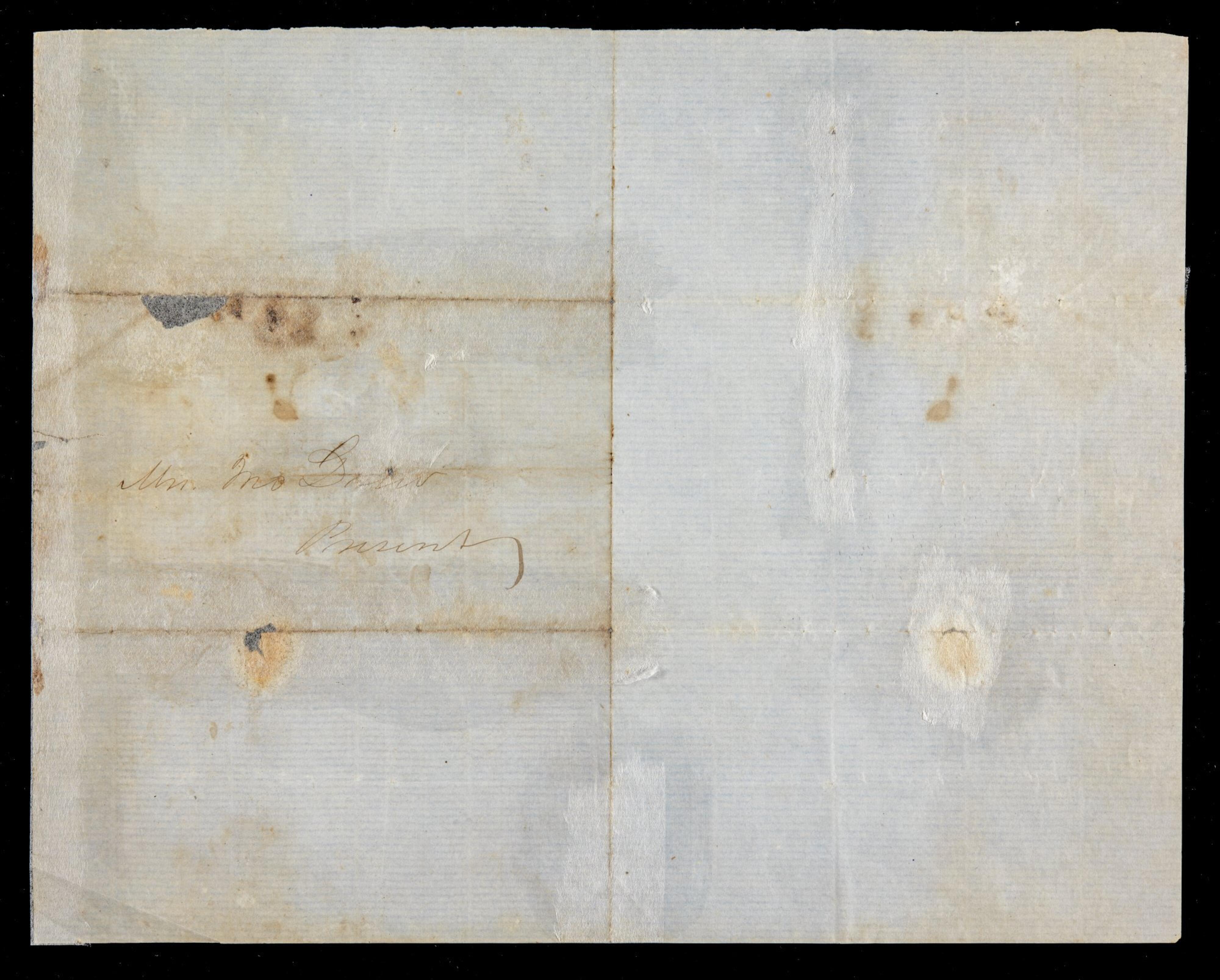 Letter from Douglas H. Cooper to Mrs. Drew concerning fodder / Native ...