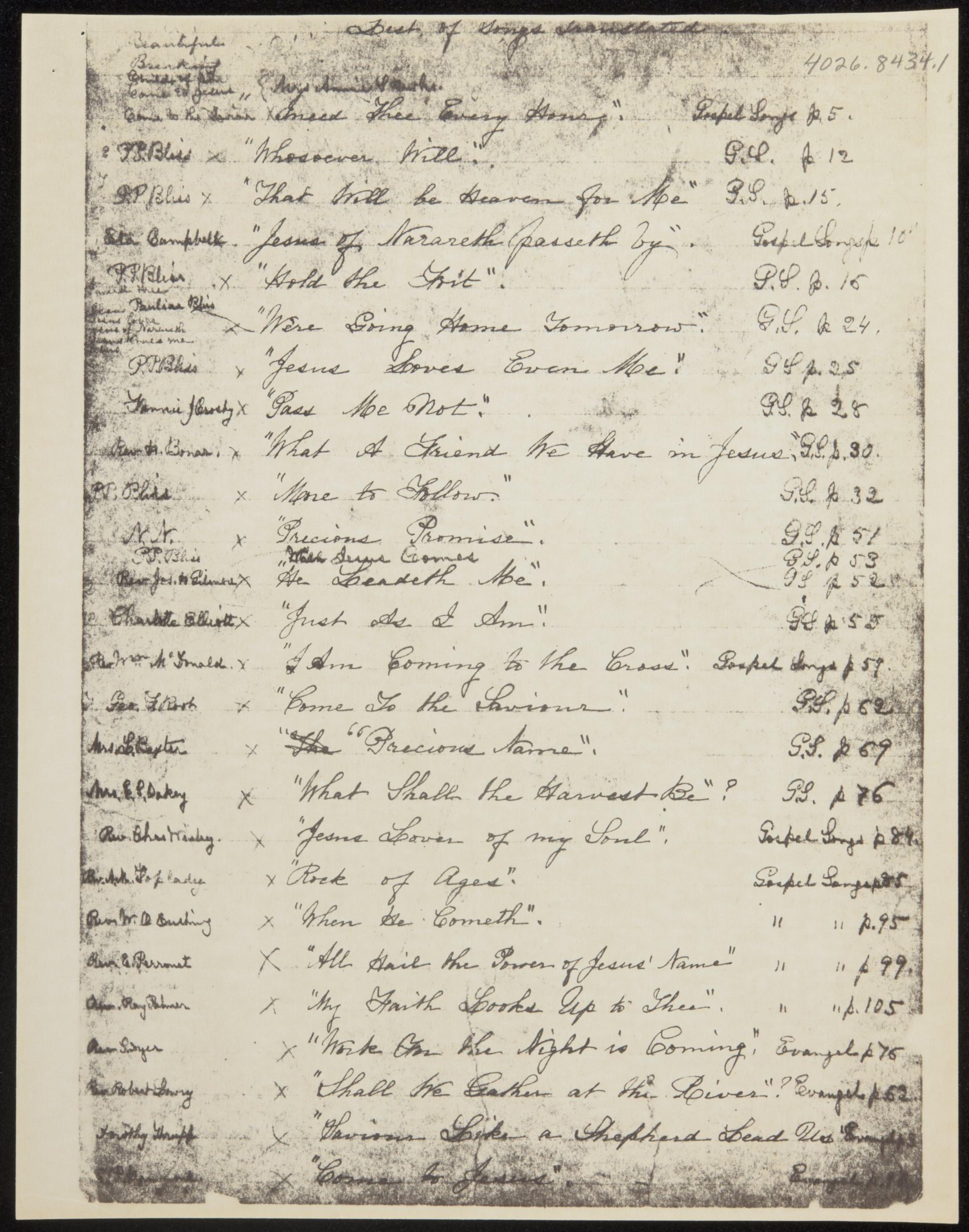 Muster Roll for Peter Hildebrand's Detachment / Peter Hildebrand ...