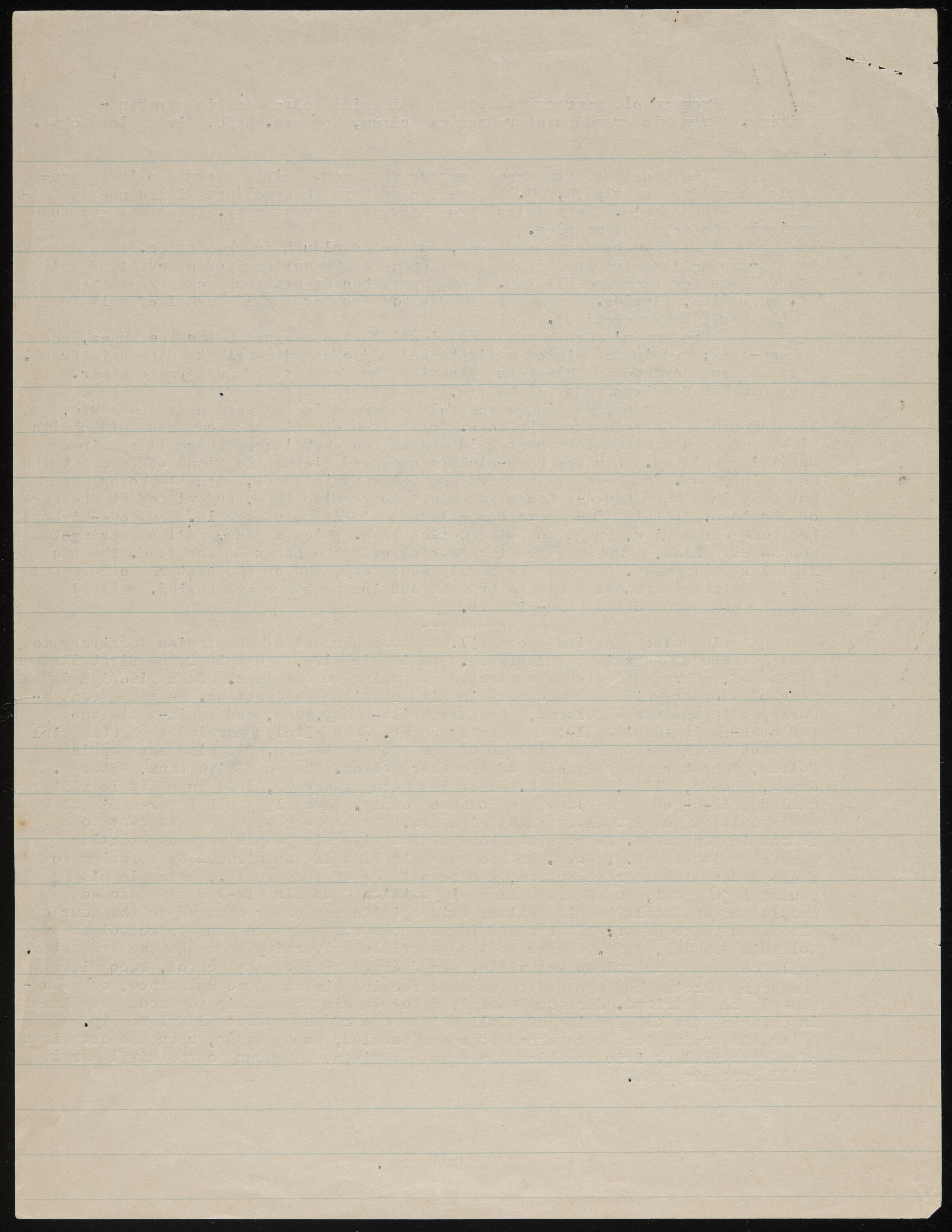 Typescript of excerpts "From an old manuscript left by Nathaniel Folsom ...