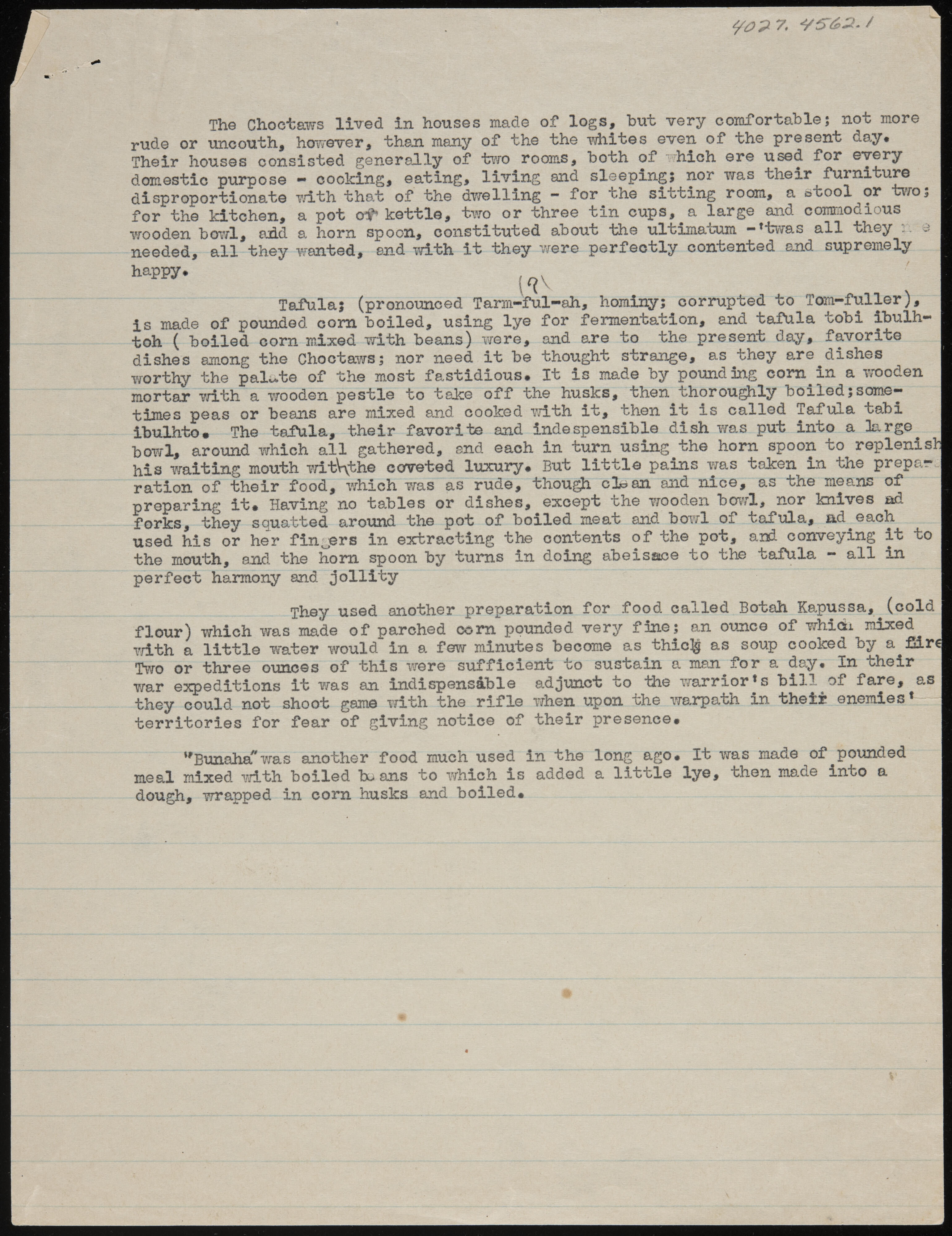 Typescript of excerpts "From an old manuscript left by Nathaniel Folsom ...