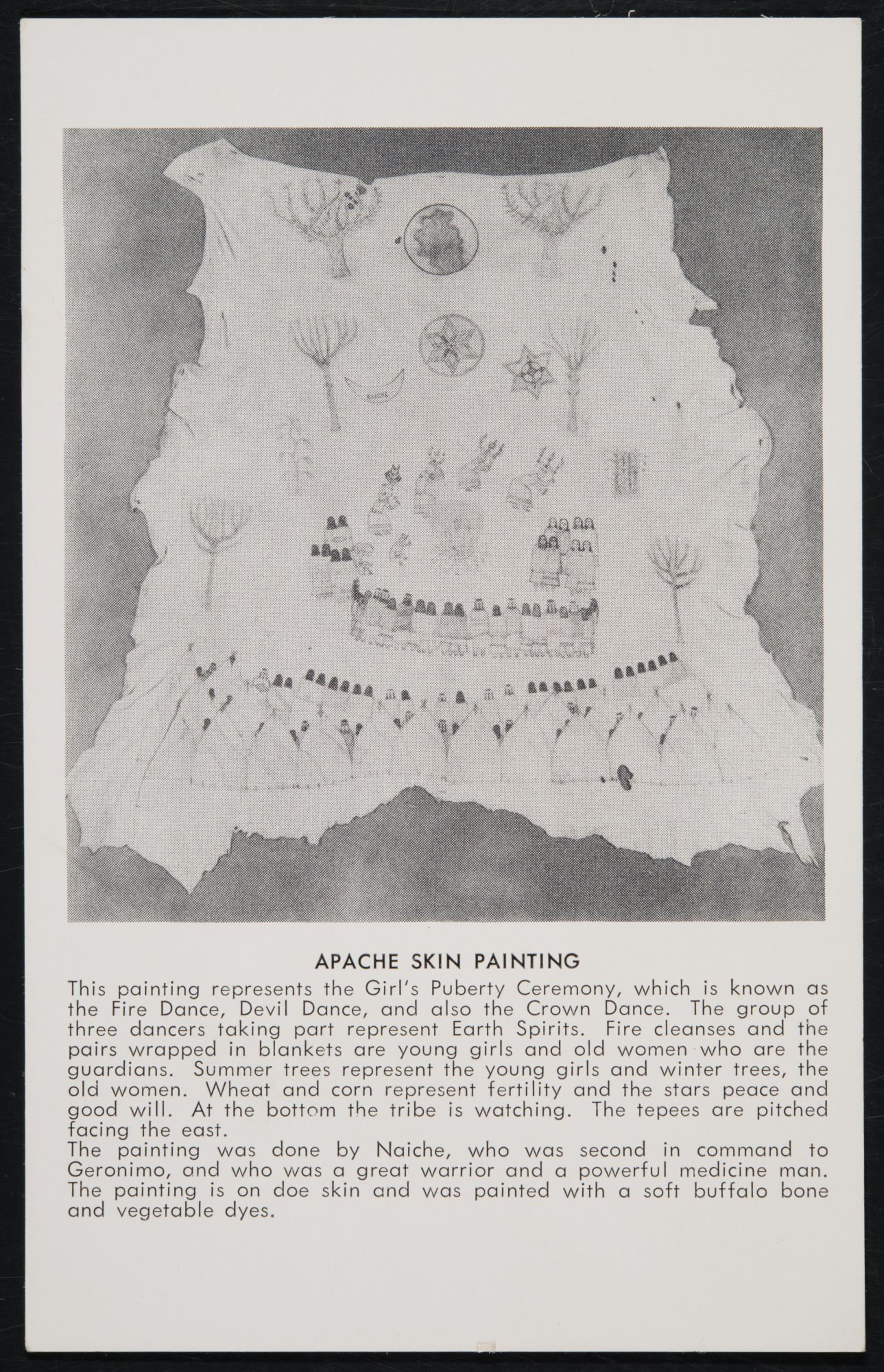 Devil Dance, Apache Skin Painting / Christian Naiche - Gilcrease Museum