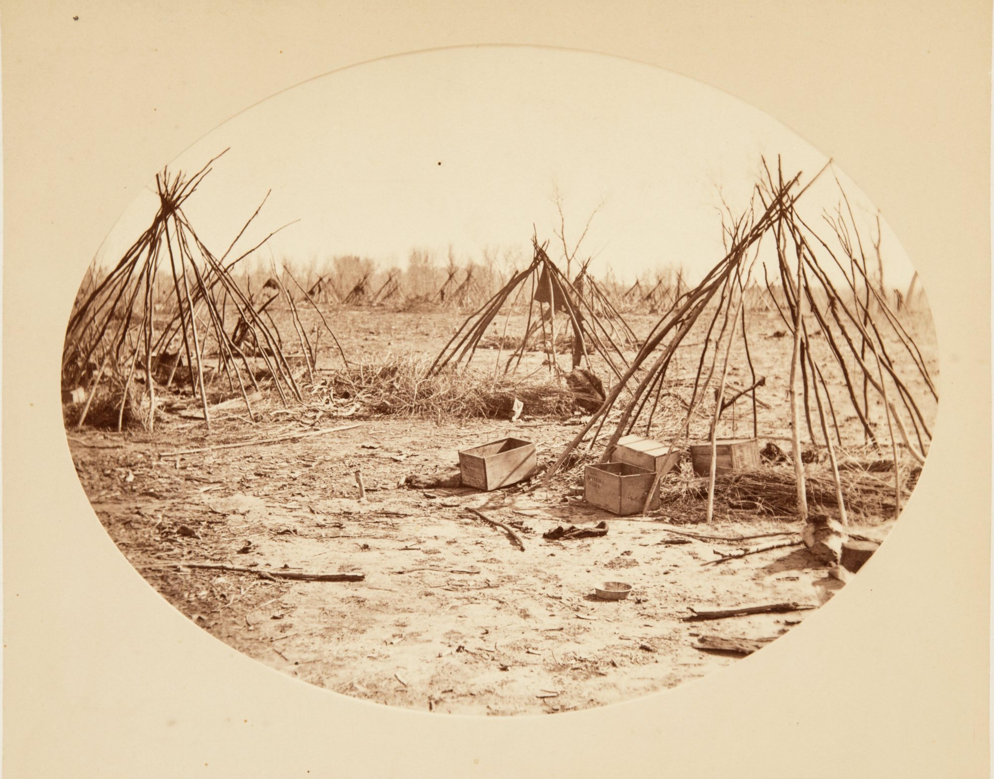 Cheyenne Camp after Battle / Unknown - Gilcrease Museum