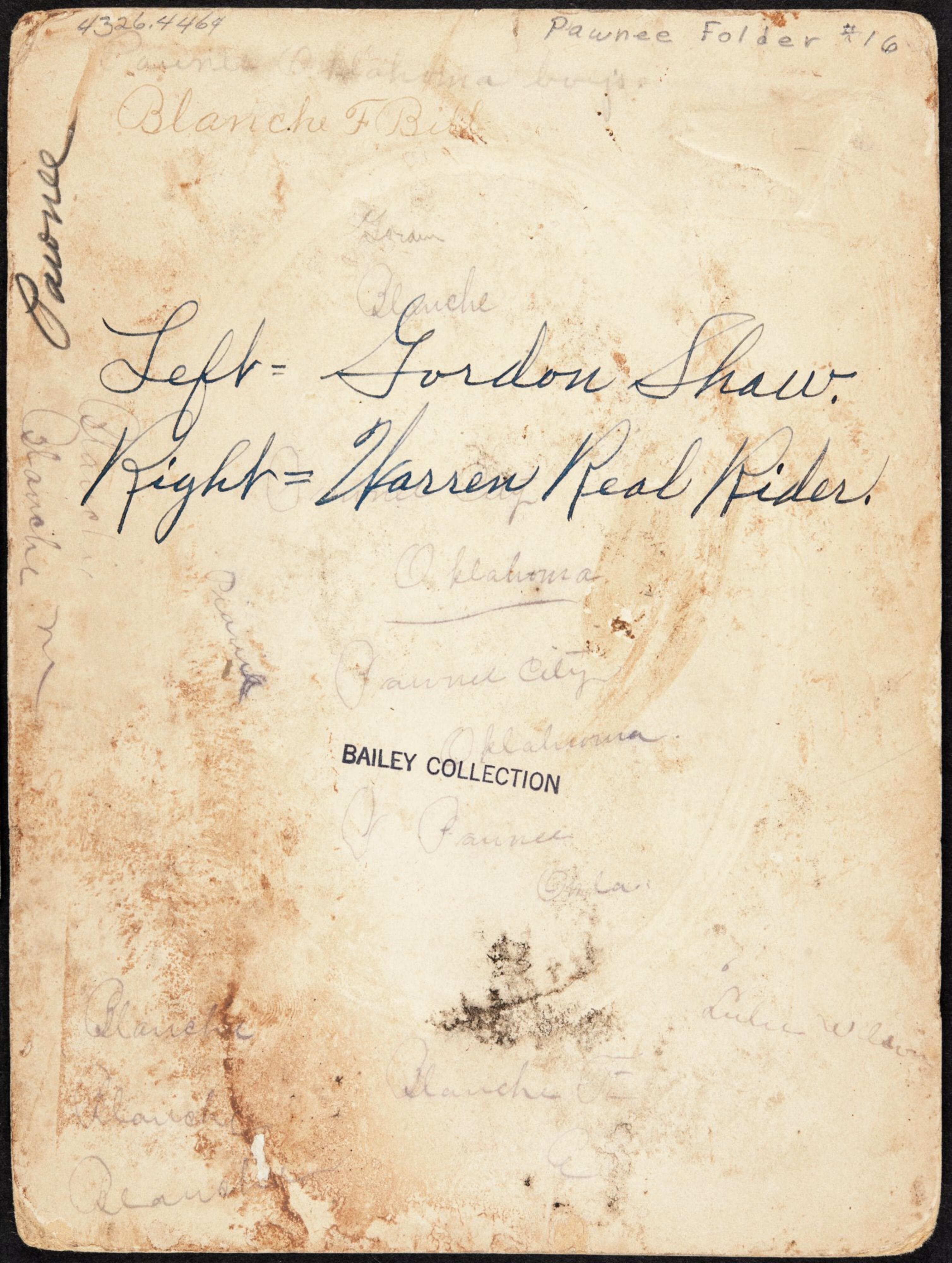 Gordon Shaw and Warren Real Rider / Unknown - Gilcrease Museum