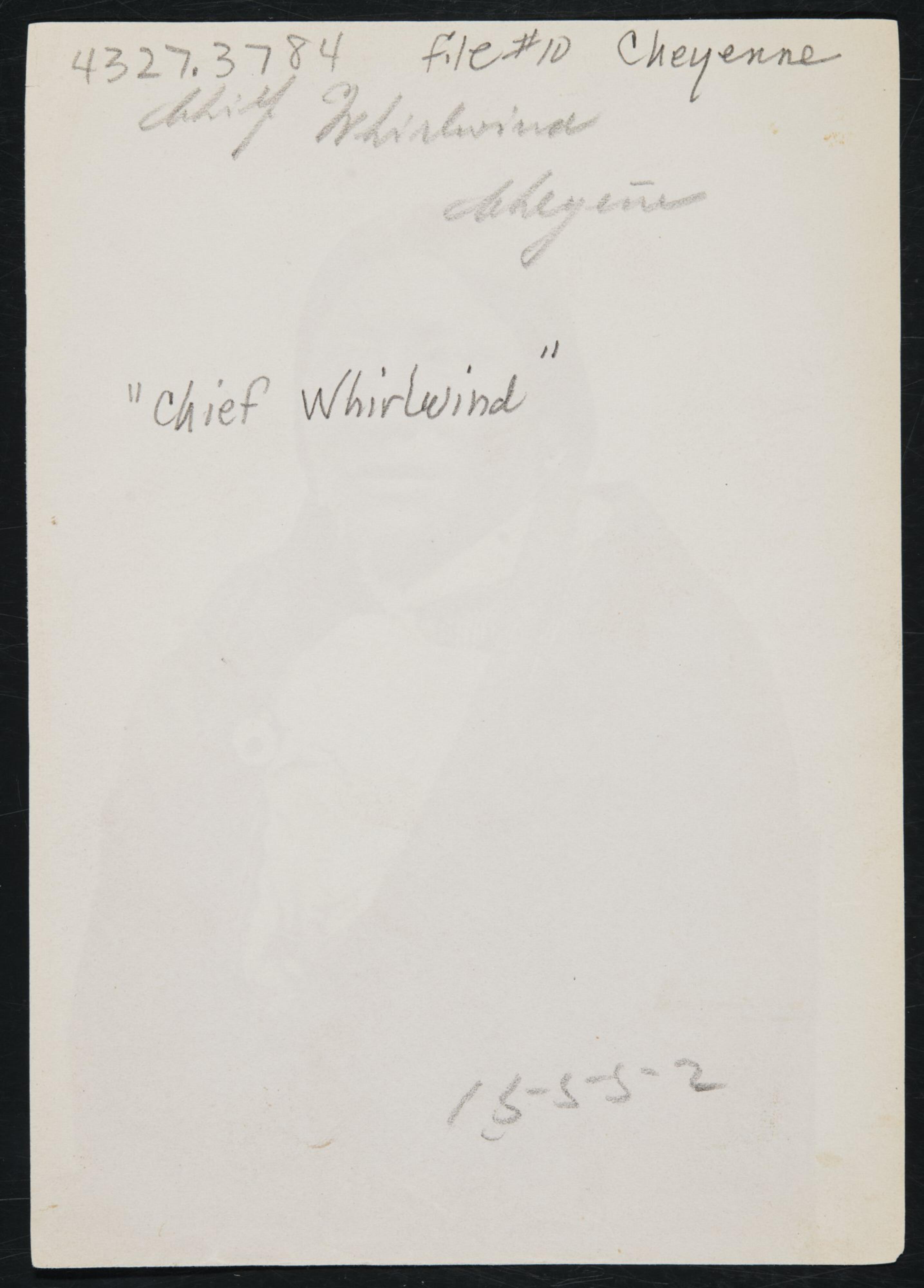 Chief Whirlwind / Unknown - Gilcrease Museum