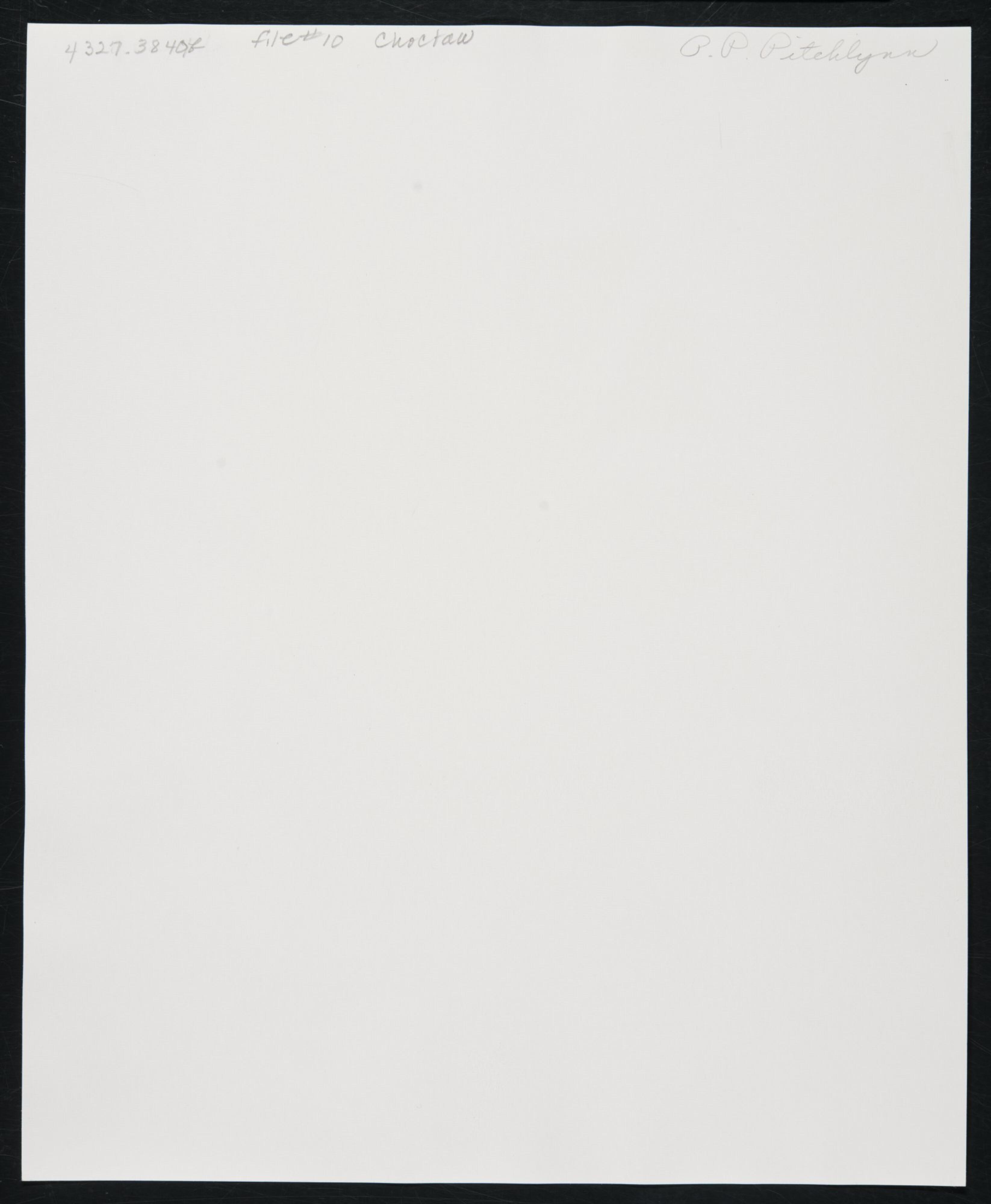 Peter P. Pitchlynn / Unknown - Gilcrease Museum