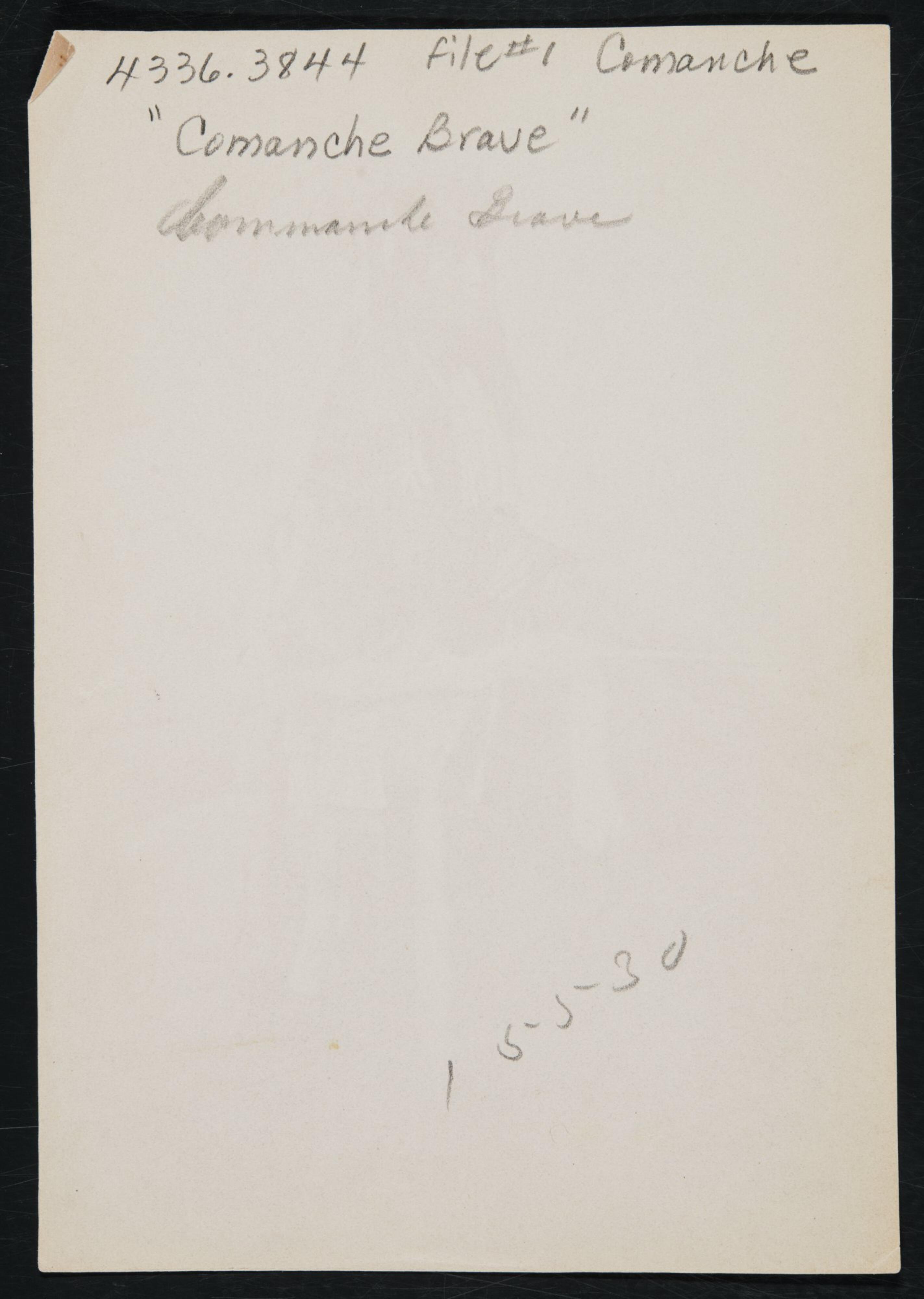 Comanche Brave / Unknown - Gilcrease Museum