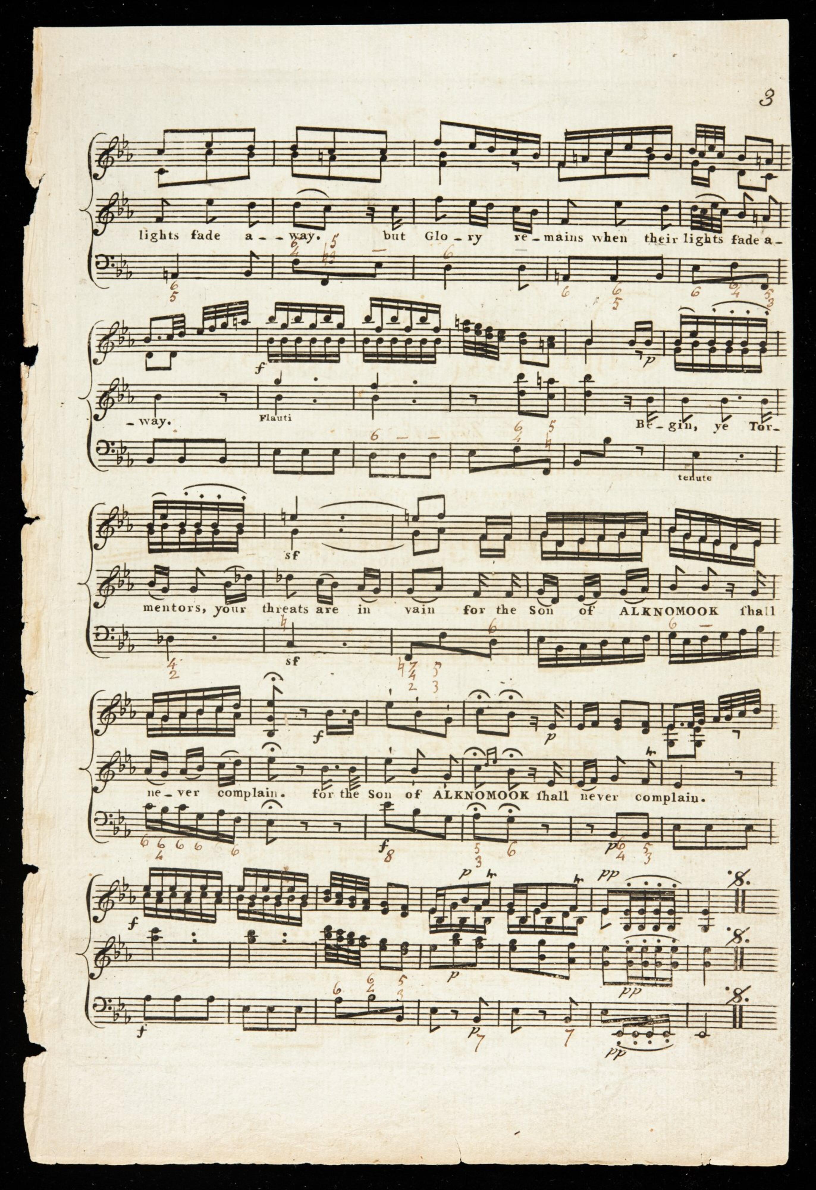 Sheet music for "The Celebrated Death Song of the Cherokee Indians ...