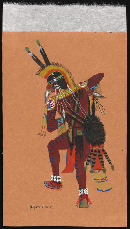 Otoe Dancer / Monroe Tsatoke - Gilcrease Museum