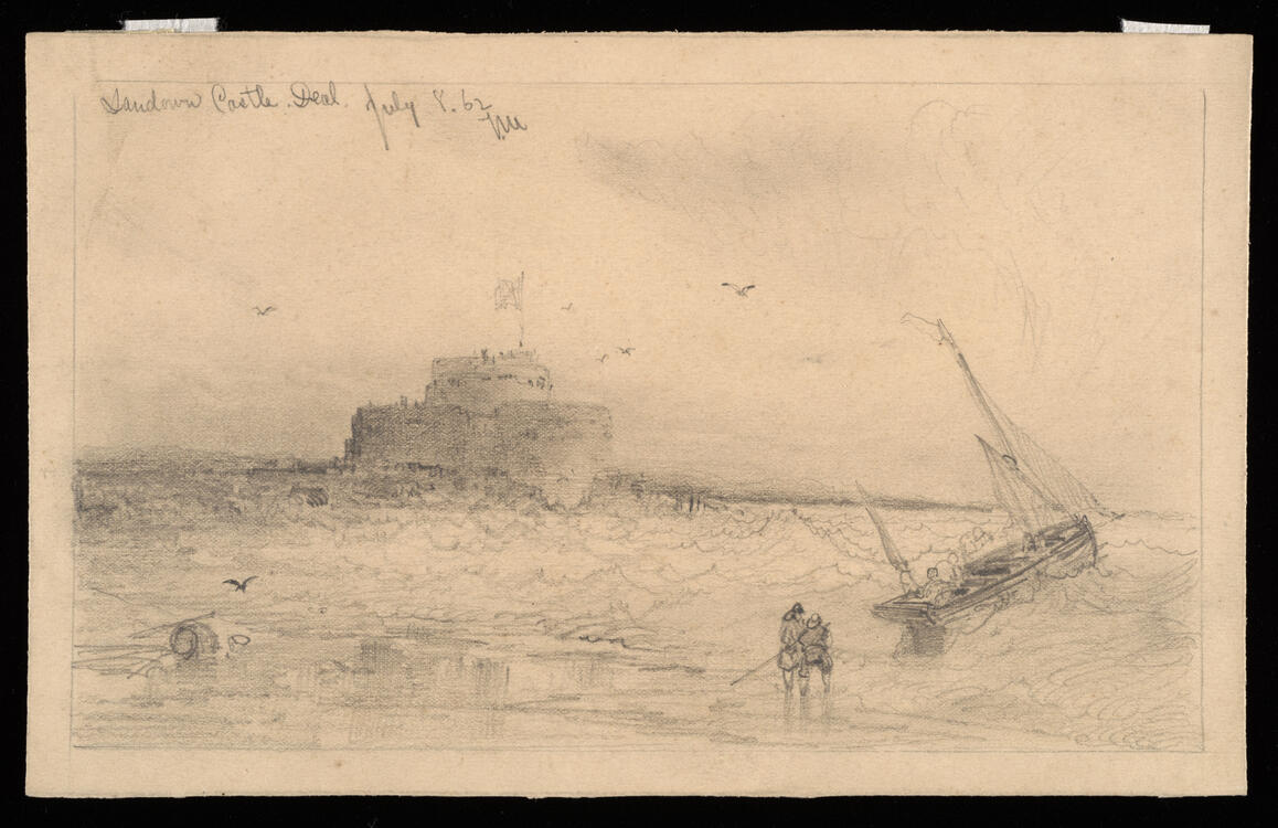 Sandown Castle, Deal / Thomas Moran - Gilcrease Museum