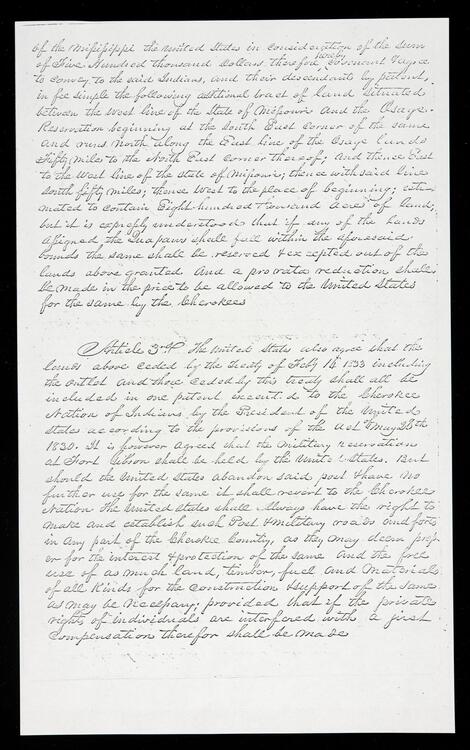 Treaty of New Echota between the U.S. and the Cherokee Nation ...