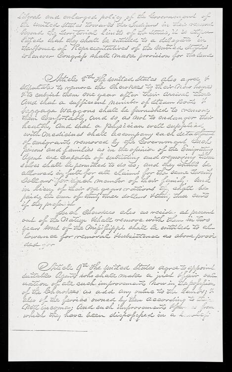Treaty of New Echota between the U.S. and the Cherokee Nation ...