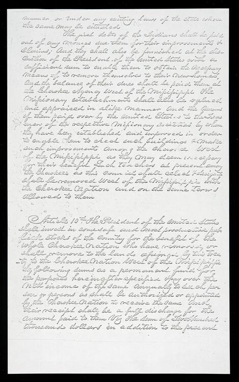 Treaty of New Echota between the U.S. and the Cherokee Nation ...
