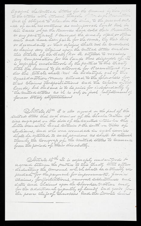 Treaty of New Echota between the U.S. and the Cherokee Nation ...