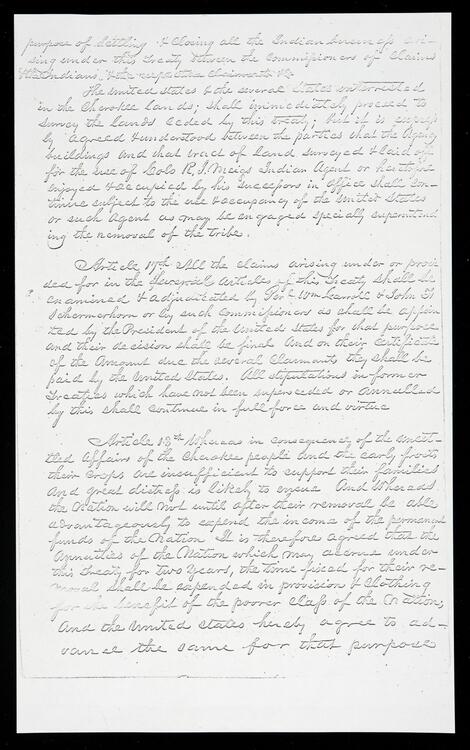 Treaty of New Echota between the U.S. and the Cherokee Nation ...