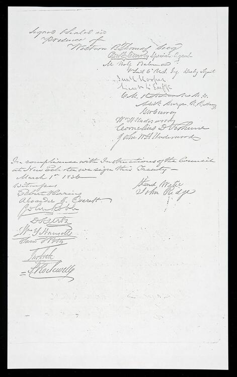 Treaty of New Echota between the U.S. and the Cherokee Nation ...