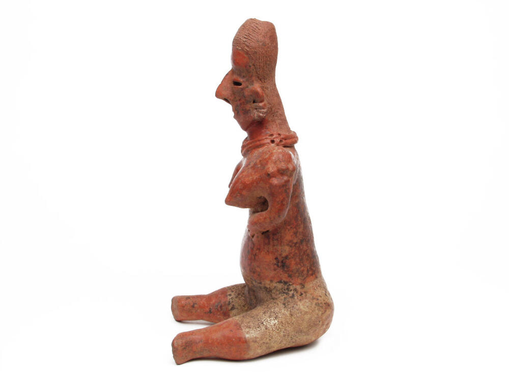 San Sebastian style hollow seated female / Mesoamerican; Teuchitlan ...