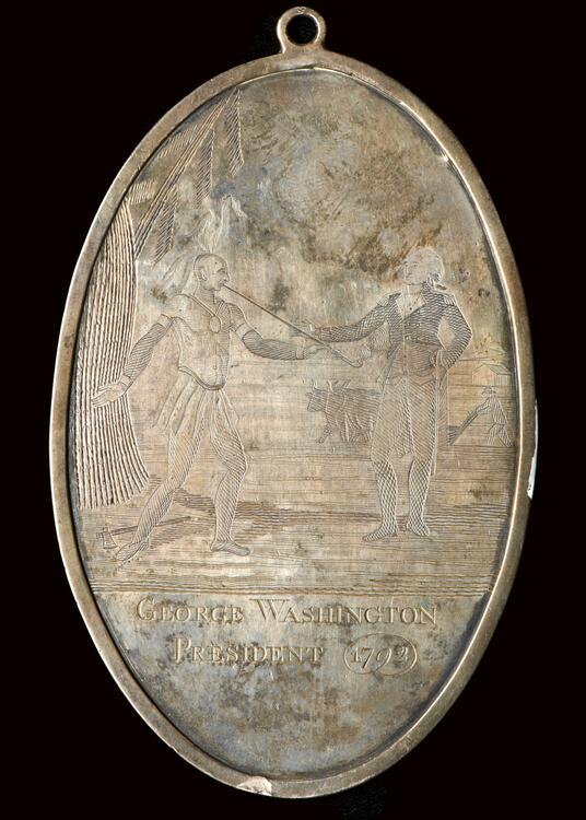 George Washington engraved peace medal / United States - Gilcrease Museum