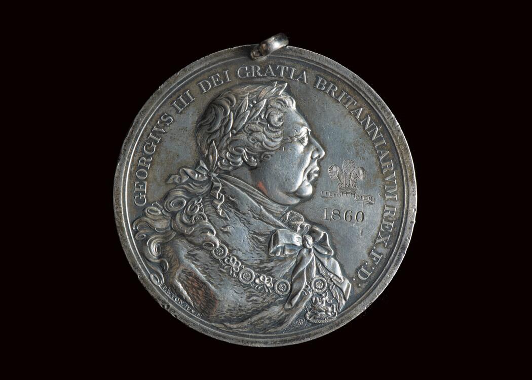 King George III silver peace medal / European - Gilcrease Museum