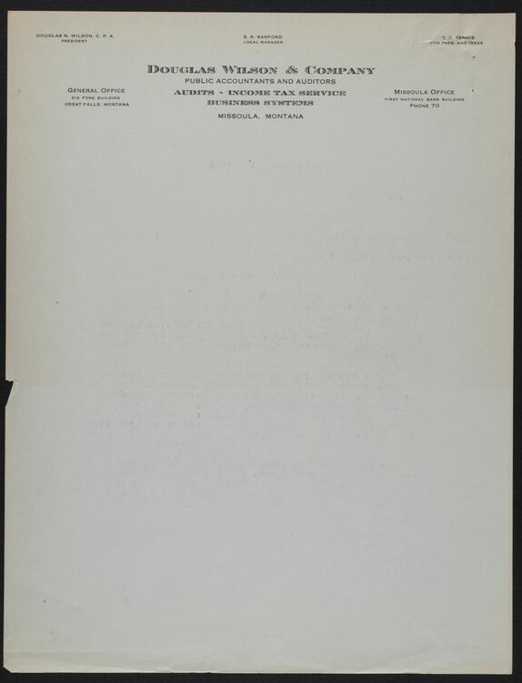 From Nancy C. Russell to Mr. Malcolm S. MacKay / Nancy C Russell ...