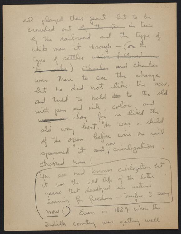 Unaddressed Letter / Nancy C. Russell - Gilcrease Museum