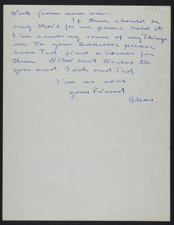 From Charlie A. Beil to Nancy C. Russell / Charles A. Beil - Gilcrease ...