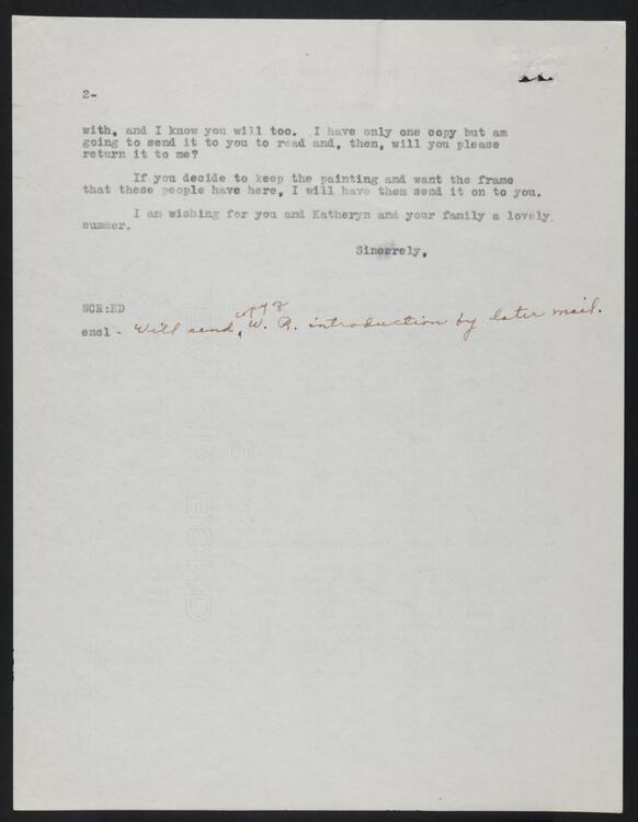 From Nancy C. Russell to Philip Cole / Philip G. Cole - Gilcrease Museum