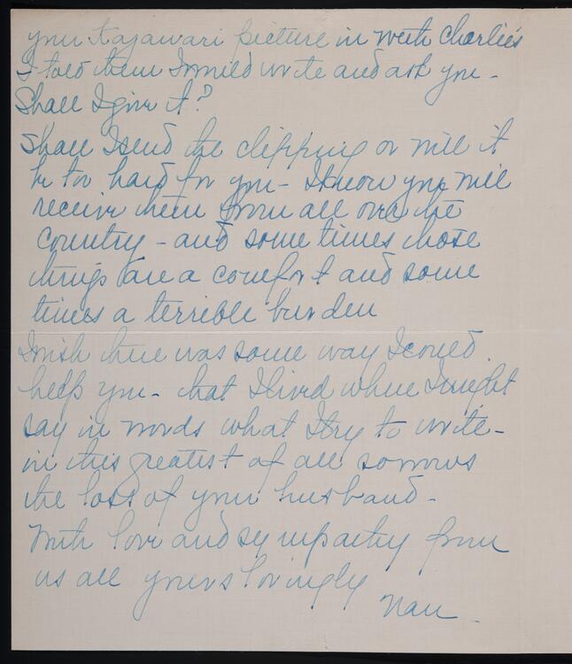 From Nan to Nancy C. Russell / American - Gilcrease Museum