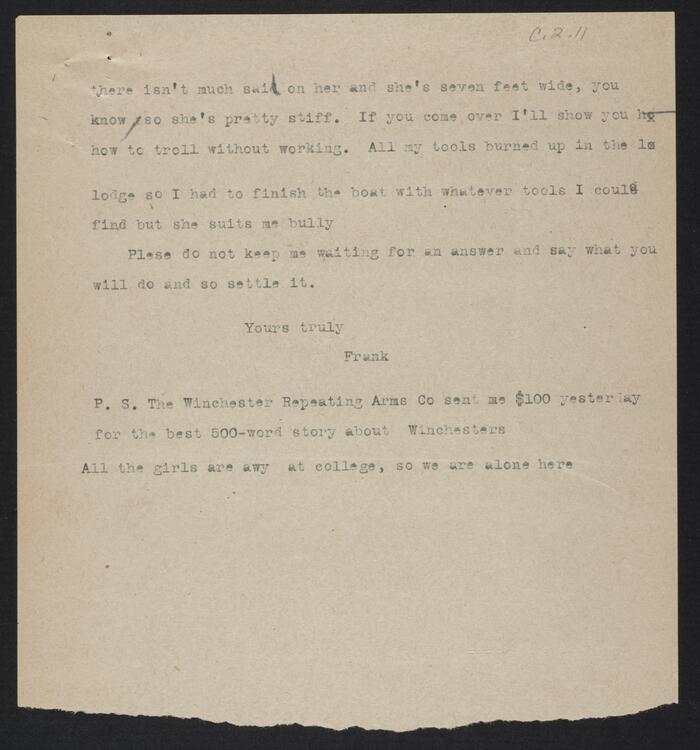 From Frank Linderman to Charles M. Russell / Frank B. Linderman ...