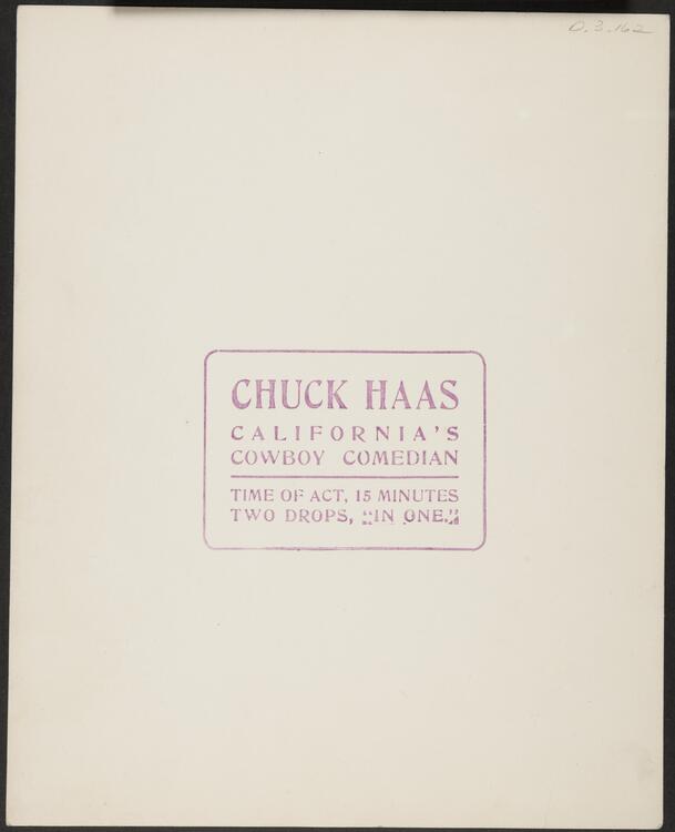 Chuck Haas with Horse / American - Gilcrease Museum